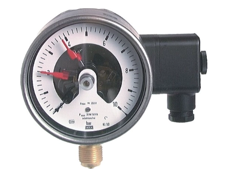 Manometru WIKA cu contacte electrice, radial - MSK - hiQtech
